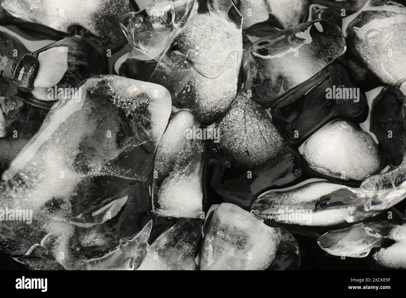 Pieces of crushed ice as background, closeup Stock Photo - Alamy