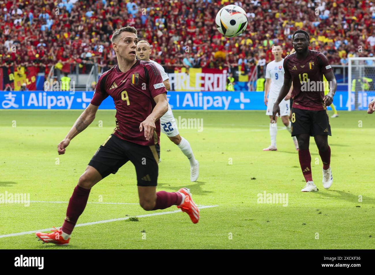 Belgium's Leandro Trossard pictured in action during a soccer game ...