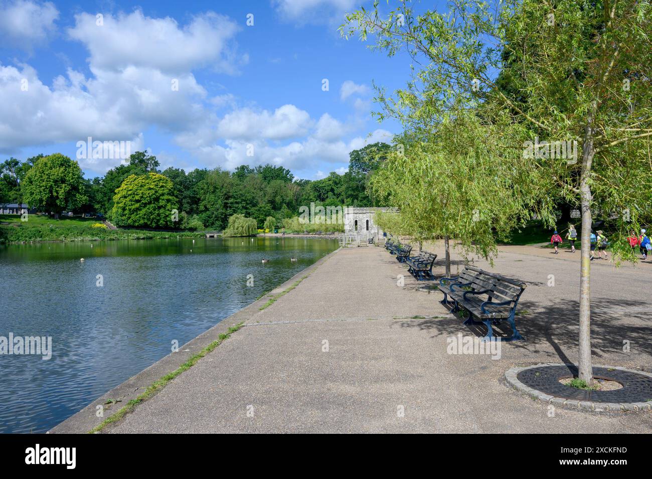 Maidstone, Kent, UK. Mote Park - large public park near the centre of ...