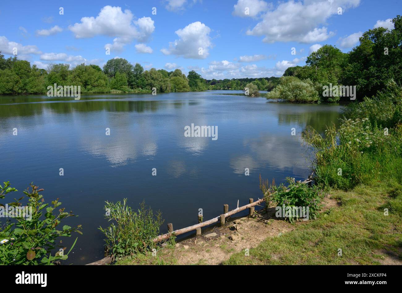 Maidstone, Kent, UK. Mote Park - large public park near the centre of ...