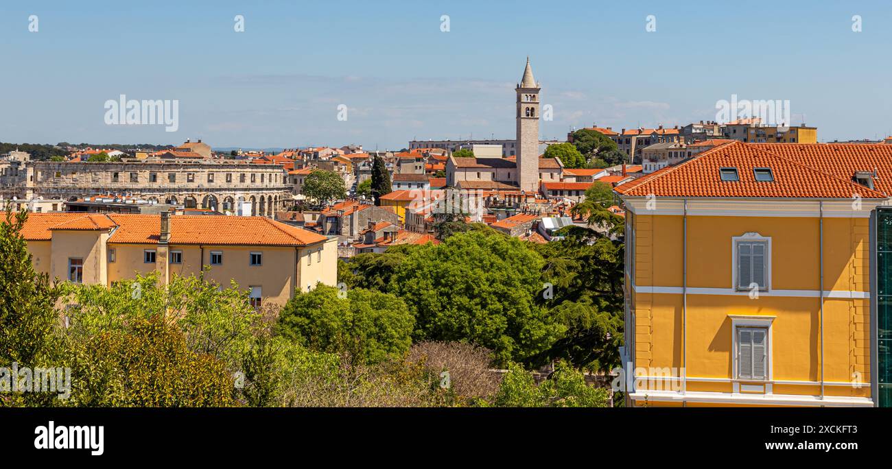 Pula Croatia Peninsula Istria April 29, 2022. Architecture of the city ...