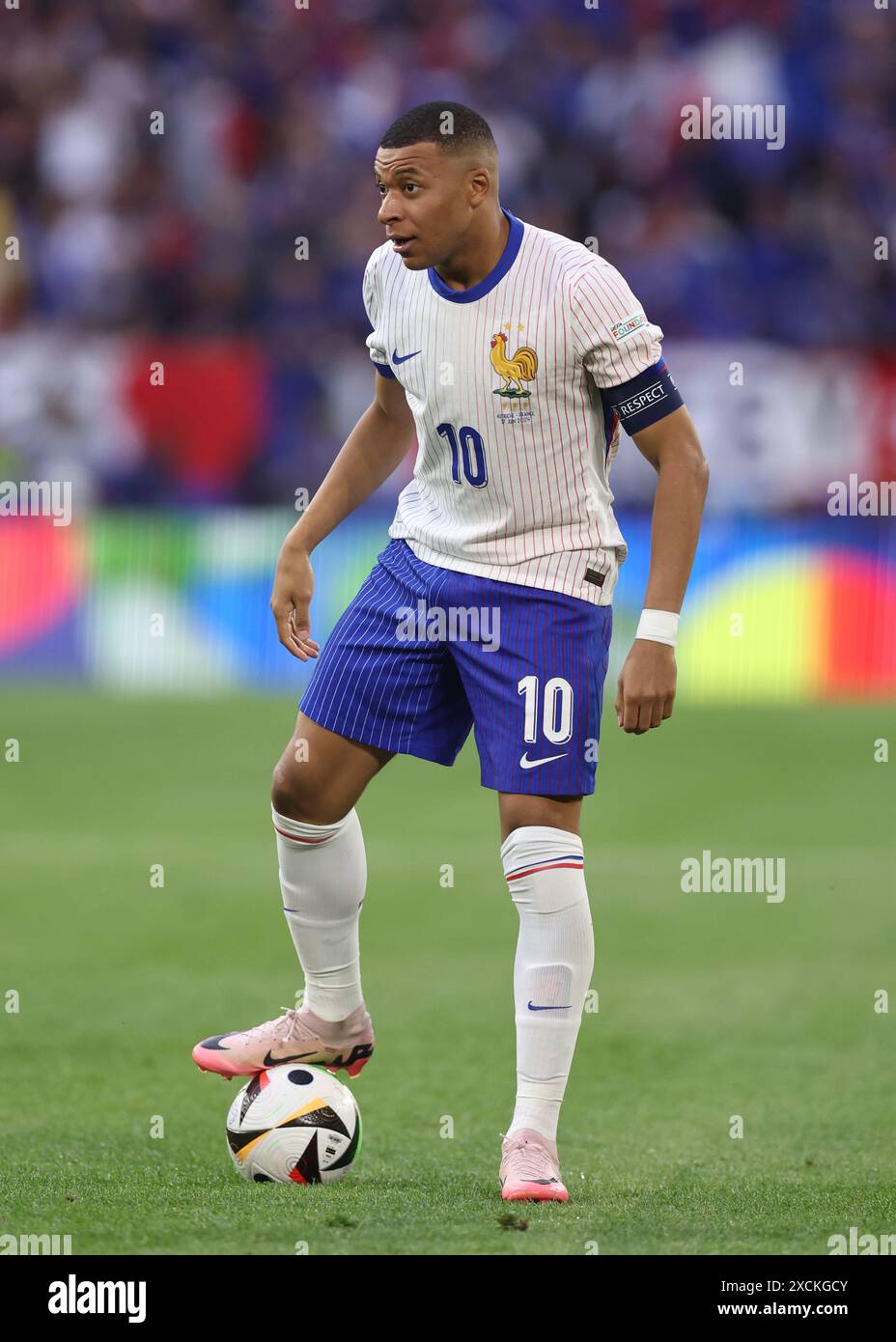 Dusseldorf, Germany, 17th June 2024. Kylan Mbappe of France during the ...