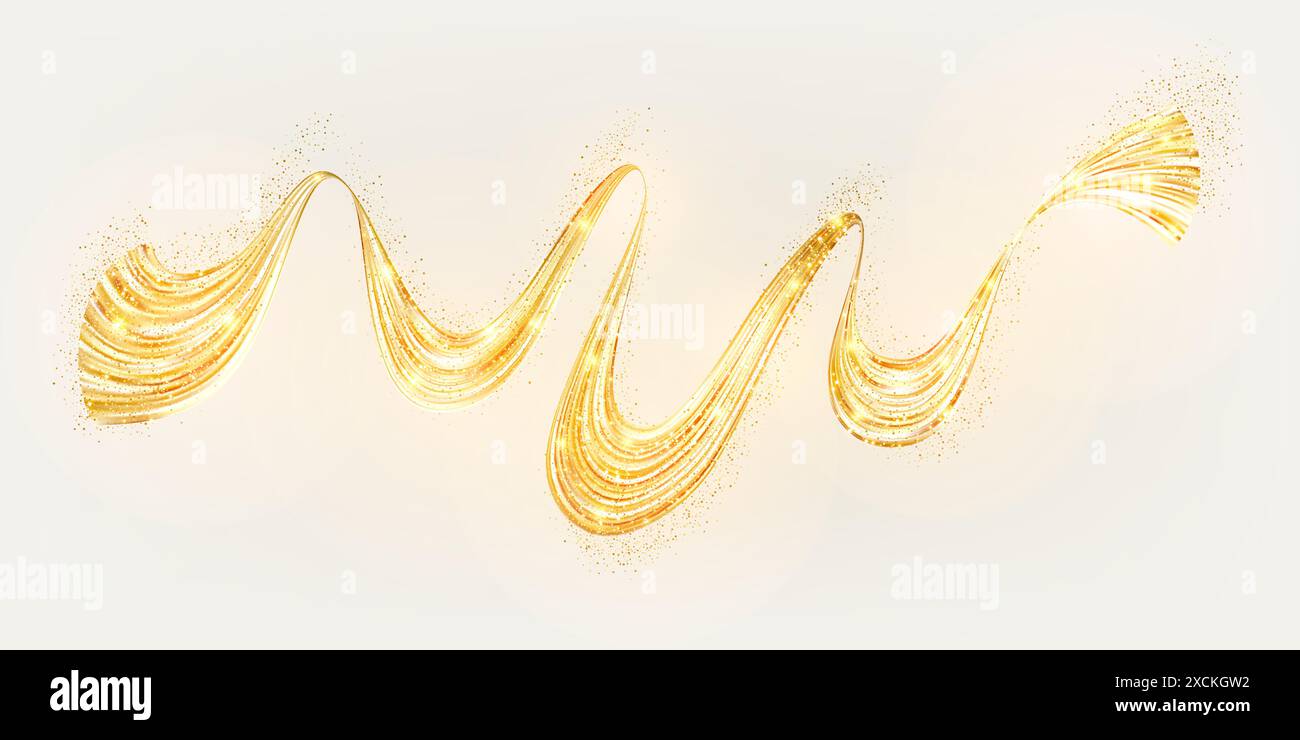Golden liquid stream 3d realistic hi-res stock photography and images ...