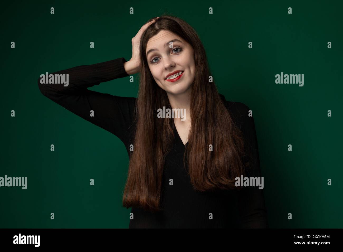 Stunning woman long flowing hair hi-res stock photography and images ...