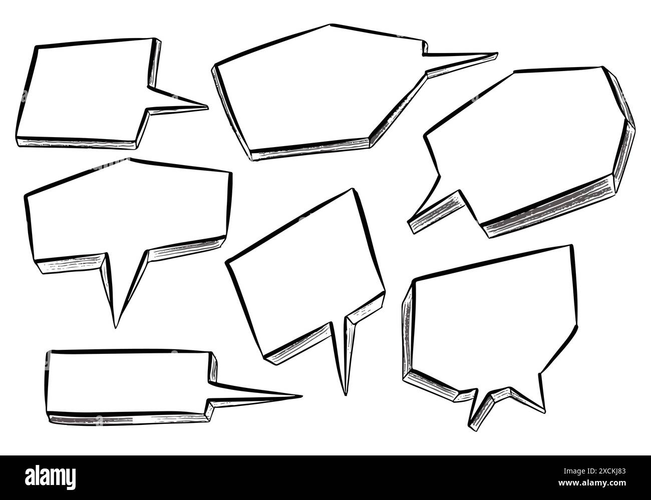 Hand draw chat sketch set design Stock Vector Image & Art - Alamy