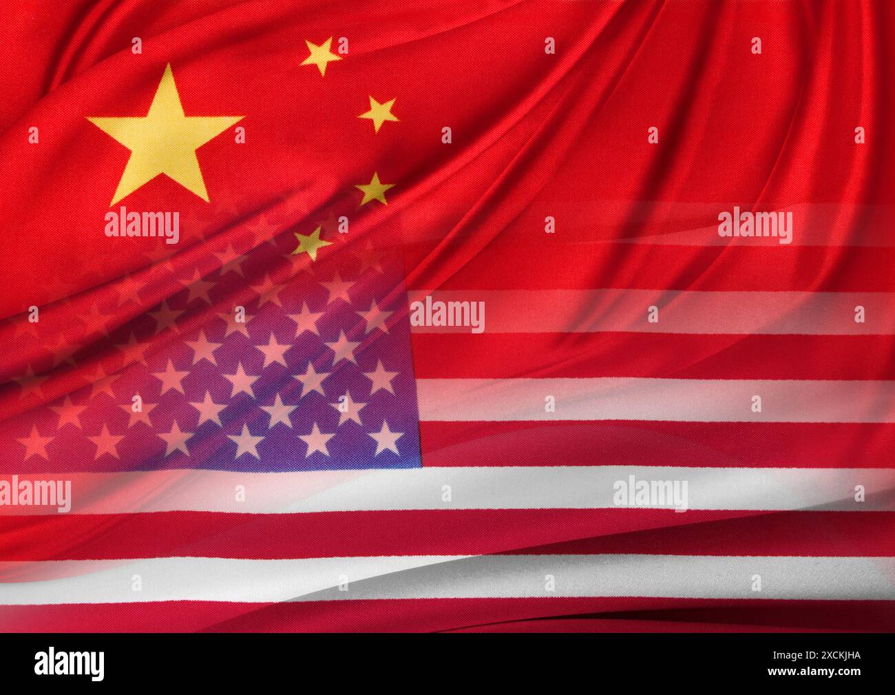 Chinese american flags photo hi-res stock photography and images - Alamy