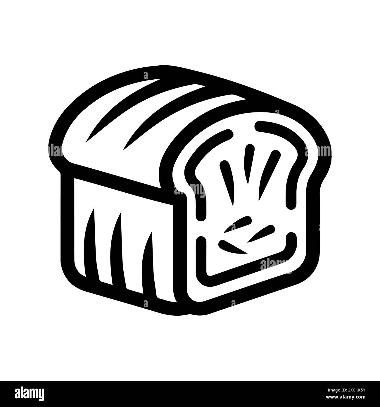Bread logo or modern line icon. Vector line art and icon design with ...