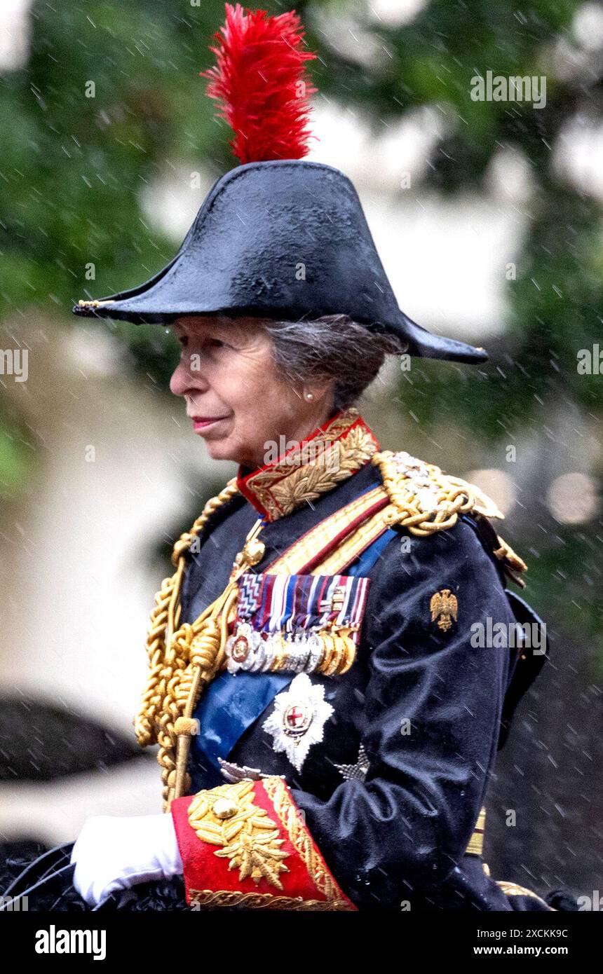 Princess Royal at theTrooping of the Colour on Saturday 15 June 2024 at ...