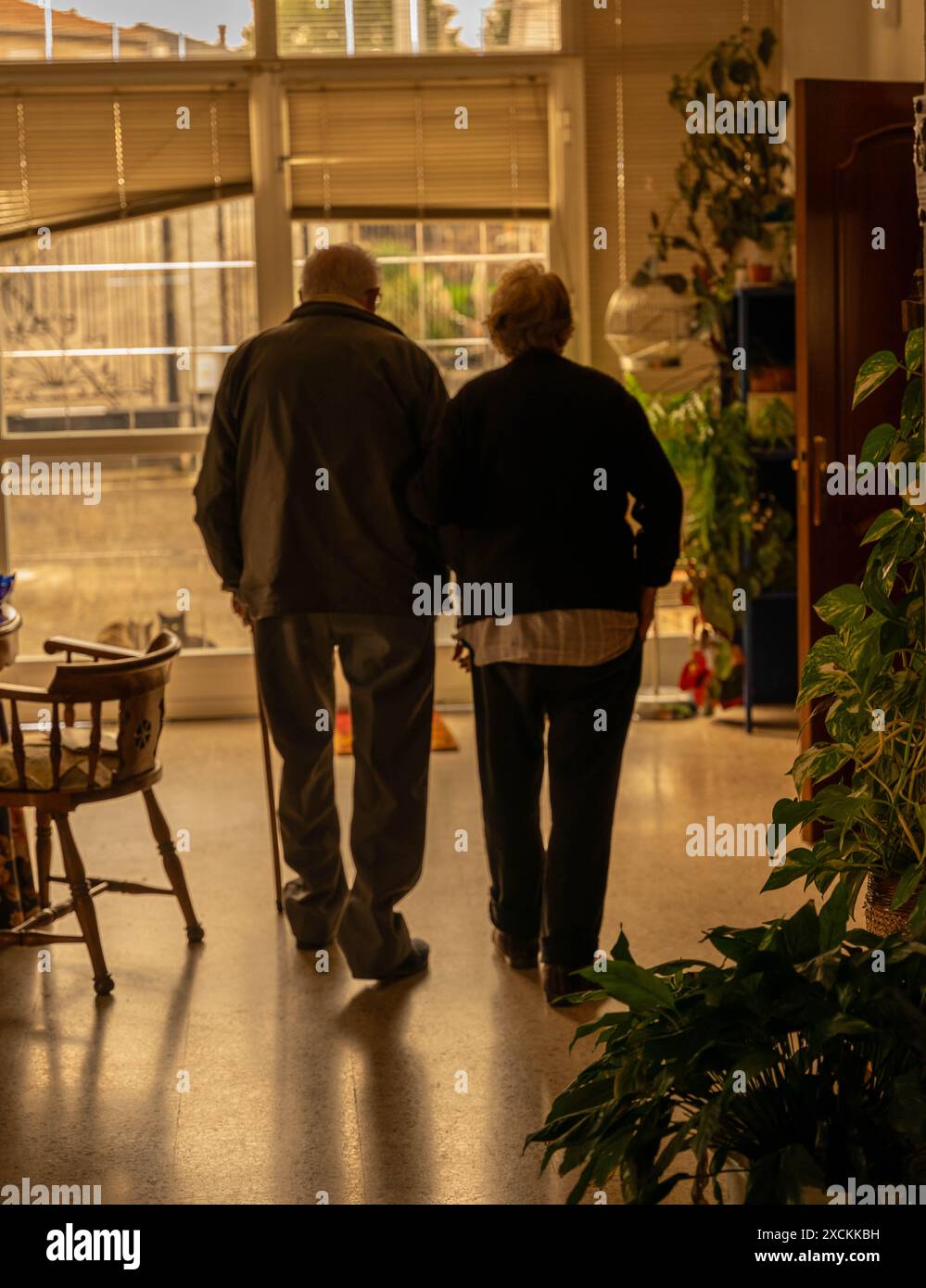 Help in the elderly Stock Photo - Alamy
