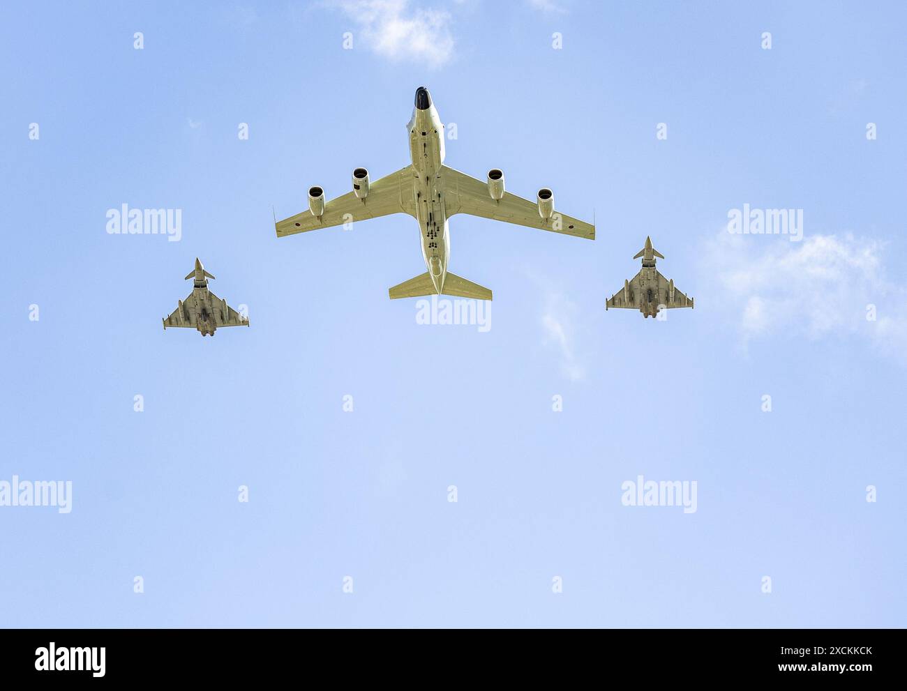 royal fly past at theTrooping of the Colour on Saturday 15 June 2024 at ...