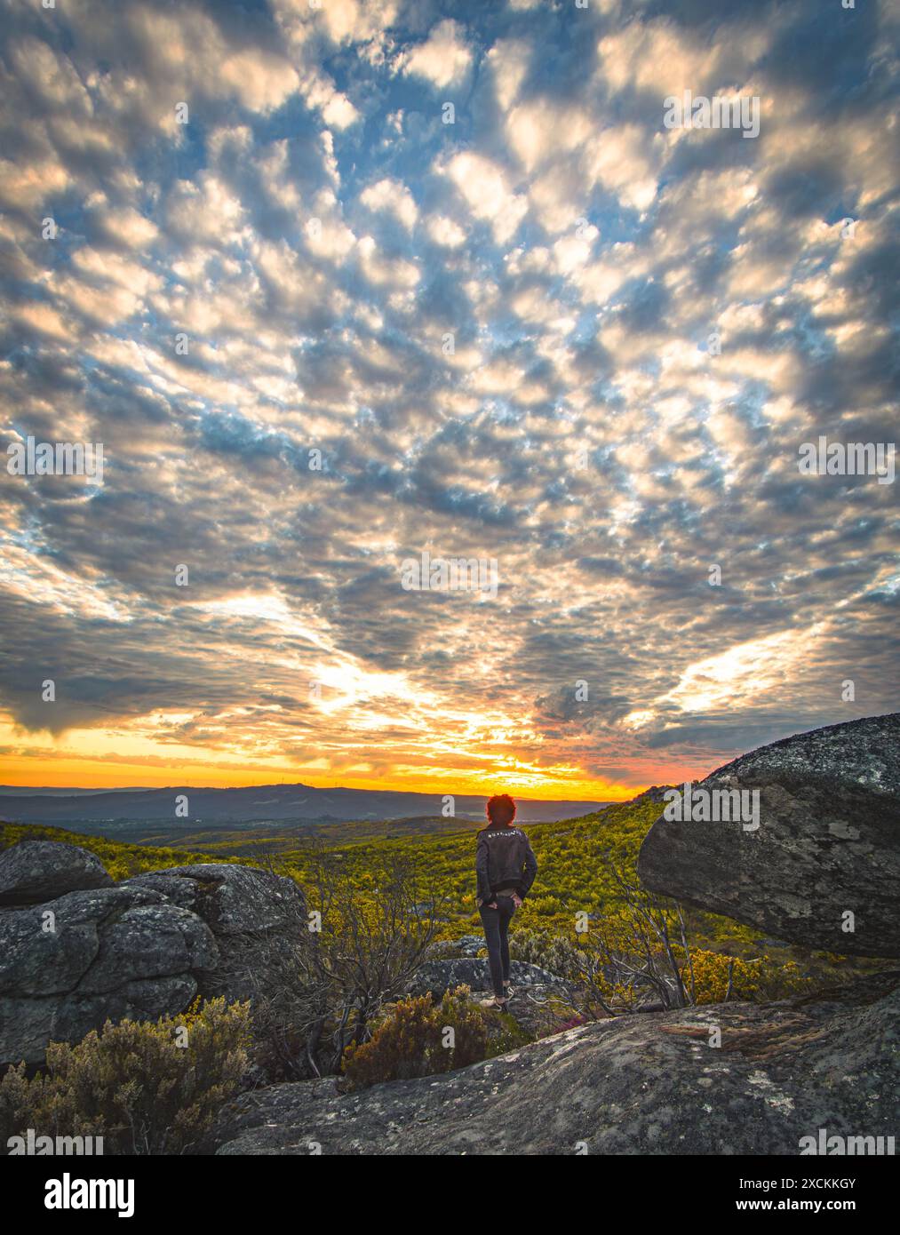 Human silhouette at sunset Stock Photo - Alamy