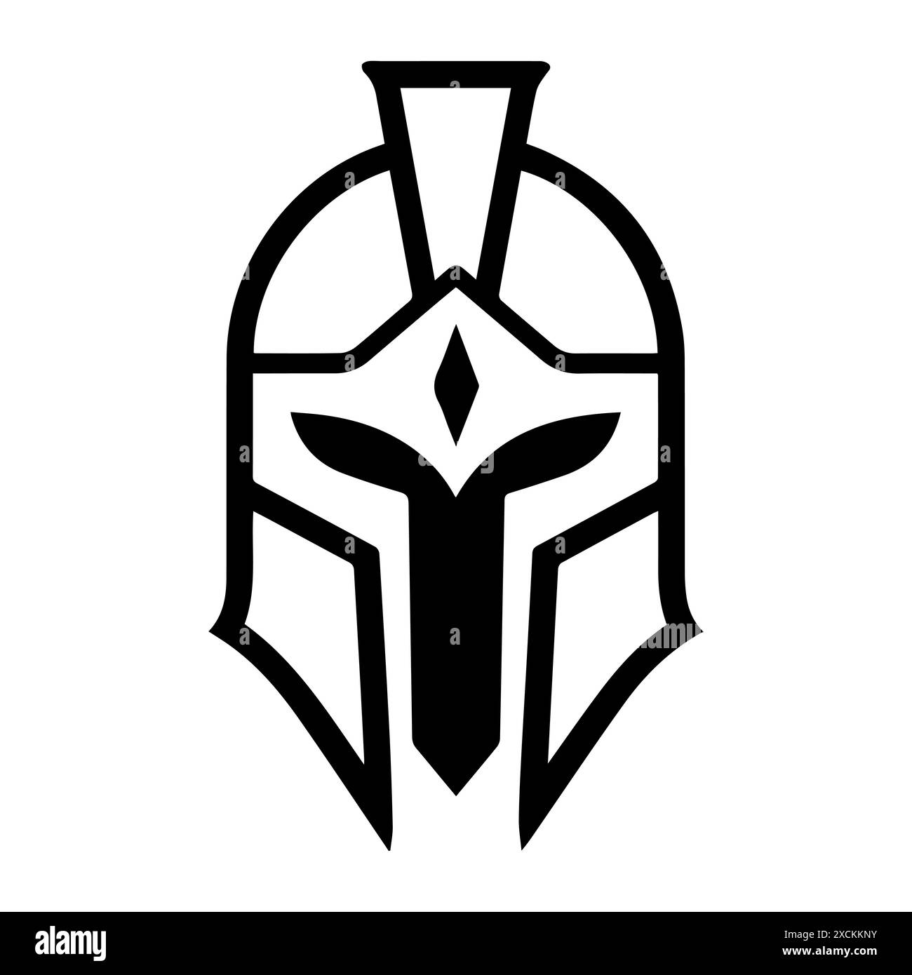 Spartan Warrior logo or modern line icon. Vector line art and icon ...