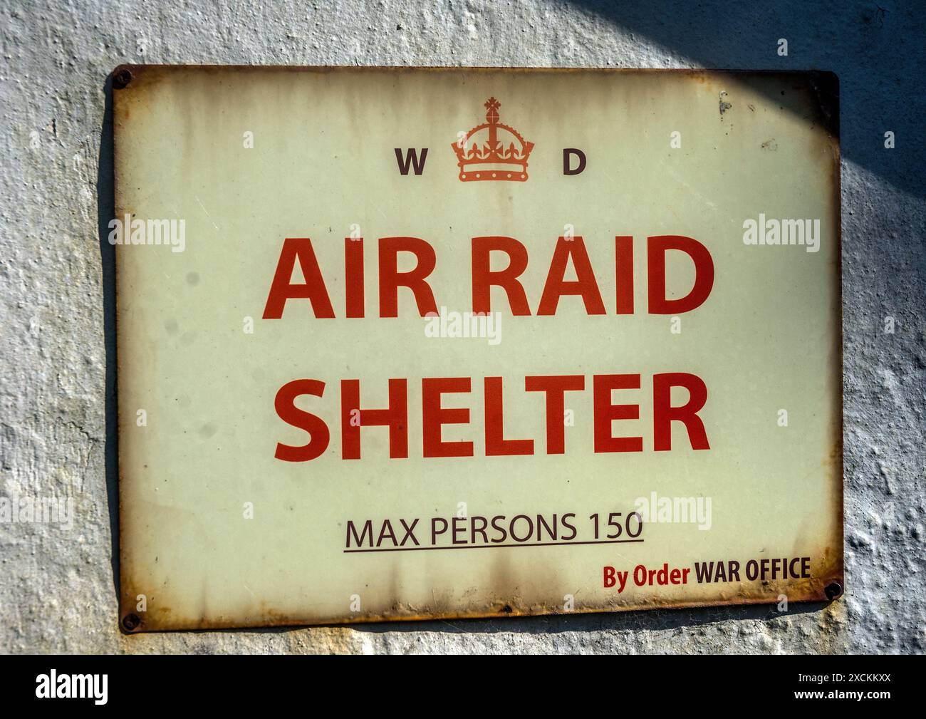An old Air Raid Shelter sign from World War 2 spotted on a building in ...