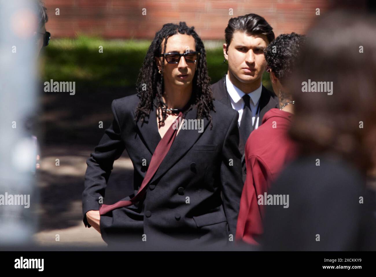 Milan, Italy. 17th June, 2024. Ghali leaves the Gucci Men's Spring ...