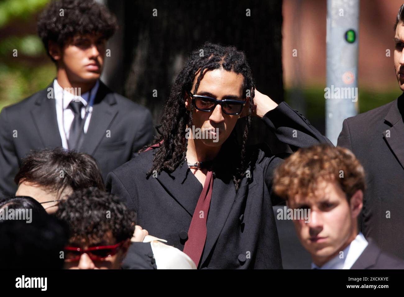 Milan, Italy. 17th June, 2024. Ghali leaves the Gucci Men's Spring ...