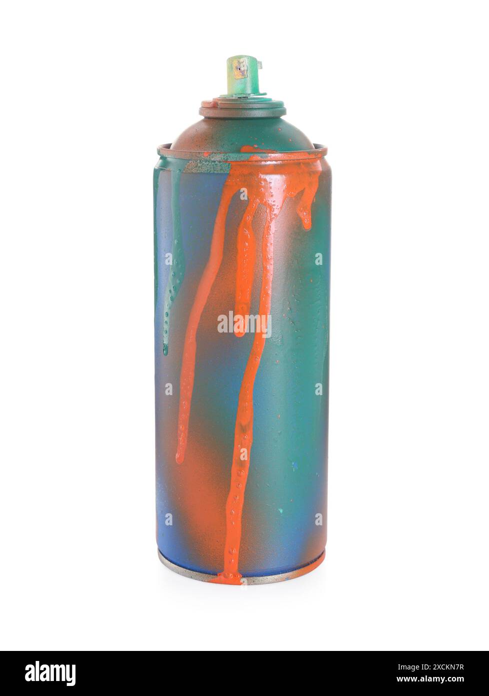 One can of bright spray paint isolated on white Stock Photo - Alamy