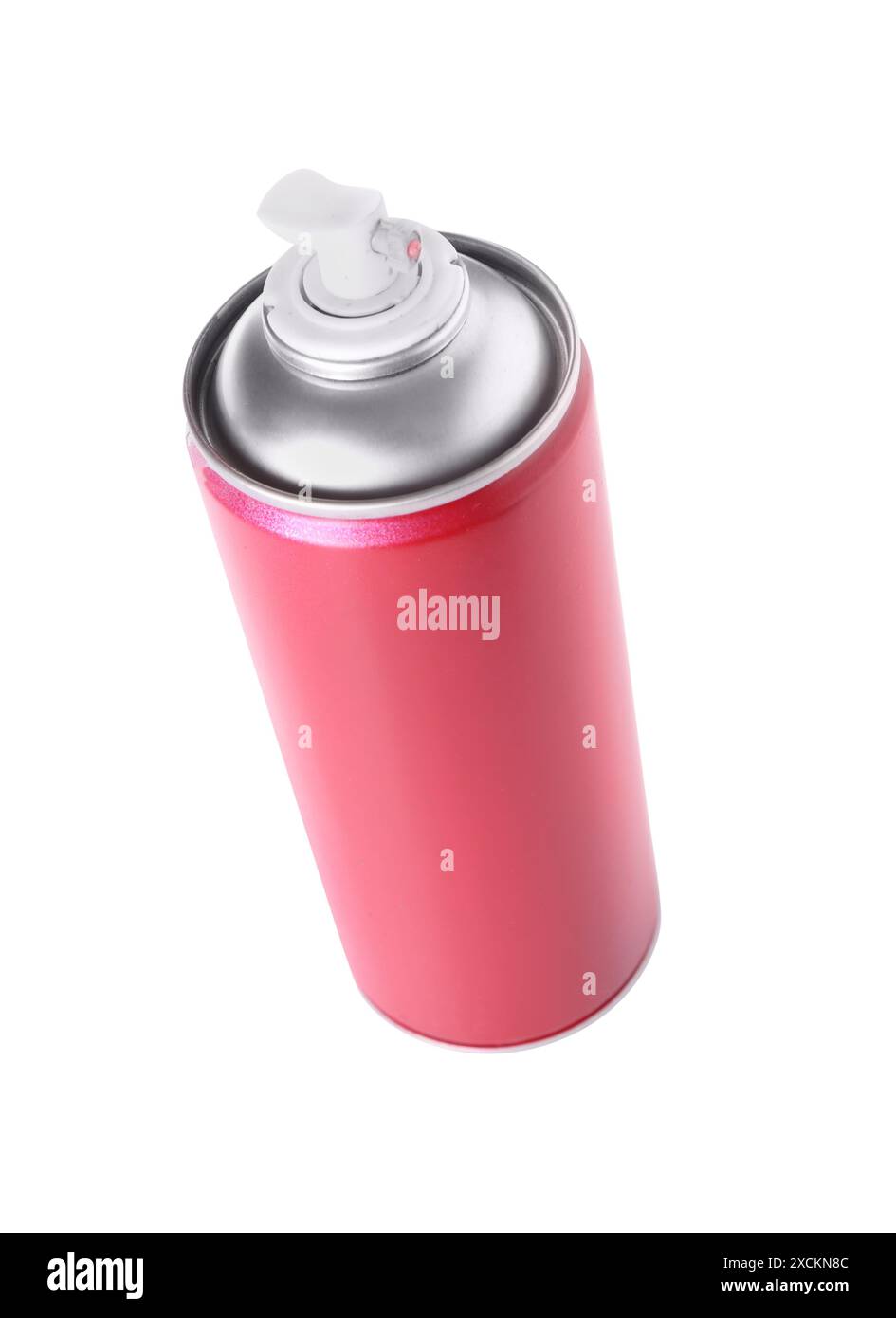 One red spray paint can isolated on white Stock Photo - Alamy