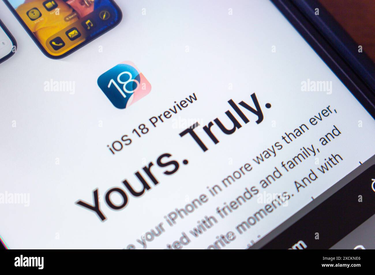 iOS 18 Preview website. Apple Intelligence, the ability to customize ...