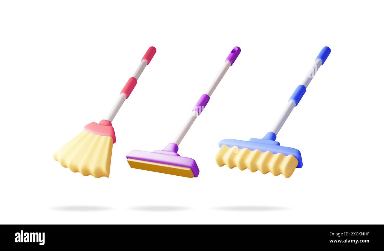 Brush cleaning surface plastic Cut Out Stock Images & Pictures - Alamy