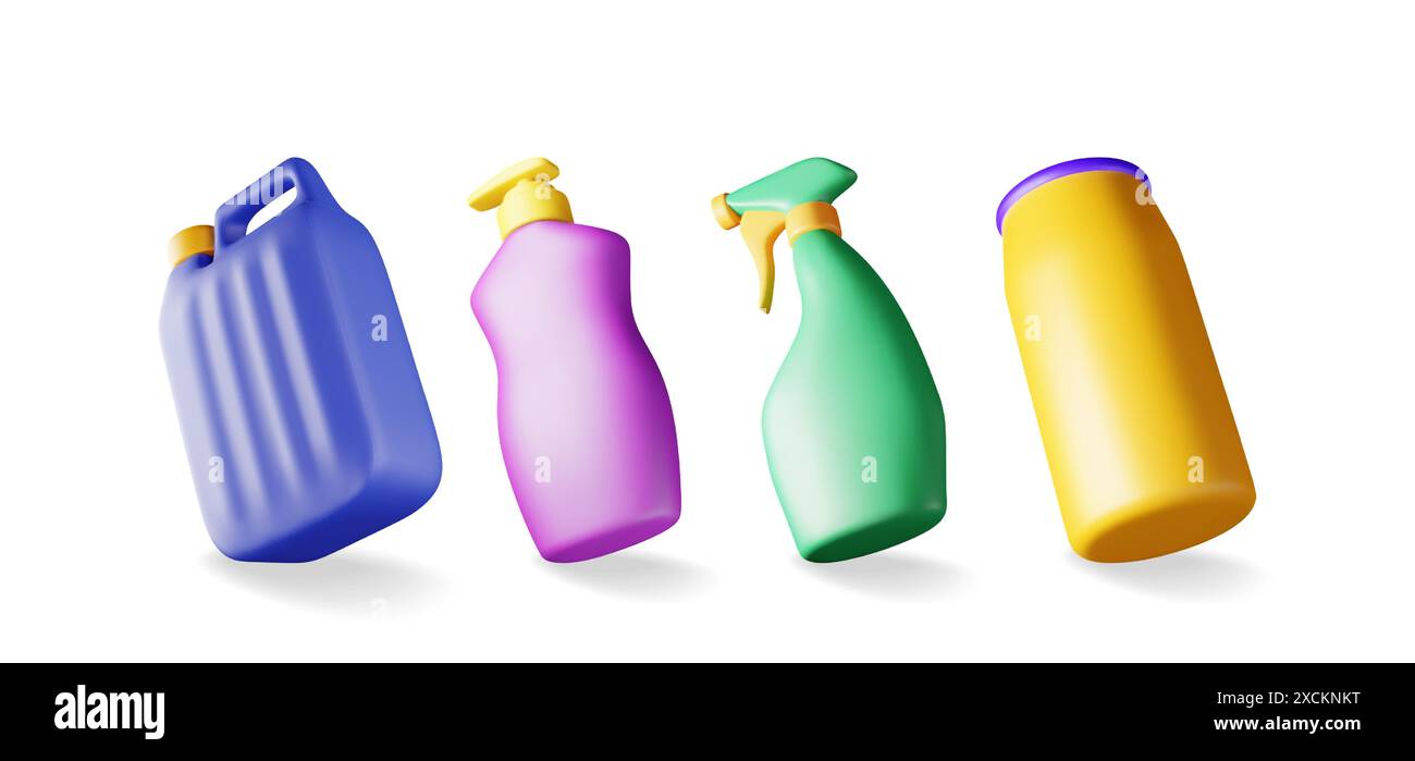 Detergent bottles set chemical Stock Vector Images - Alamy
