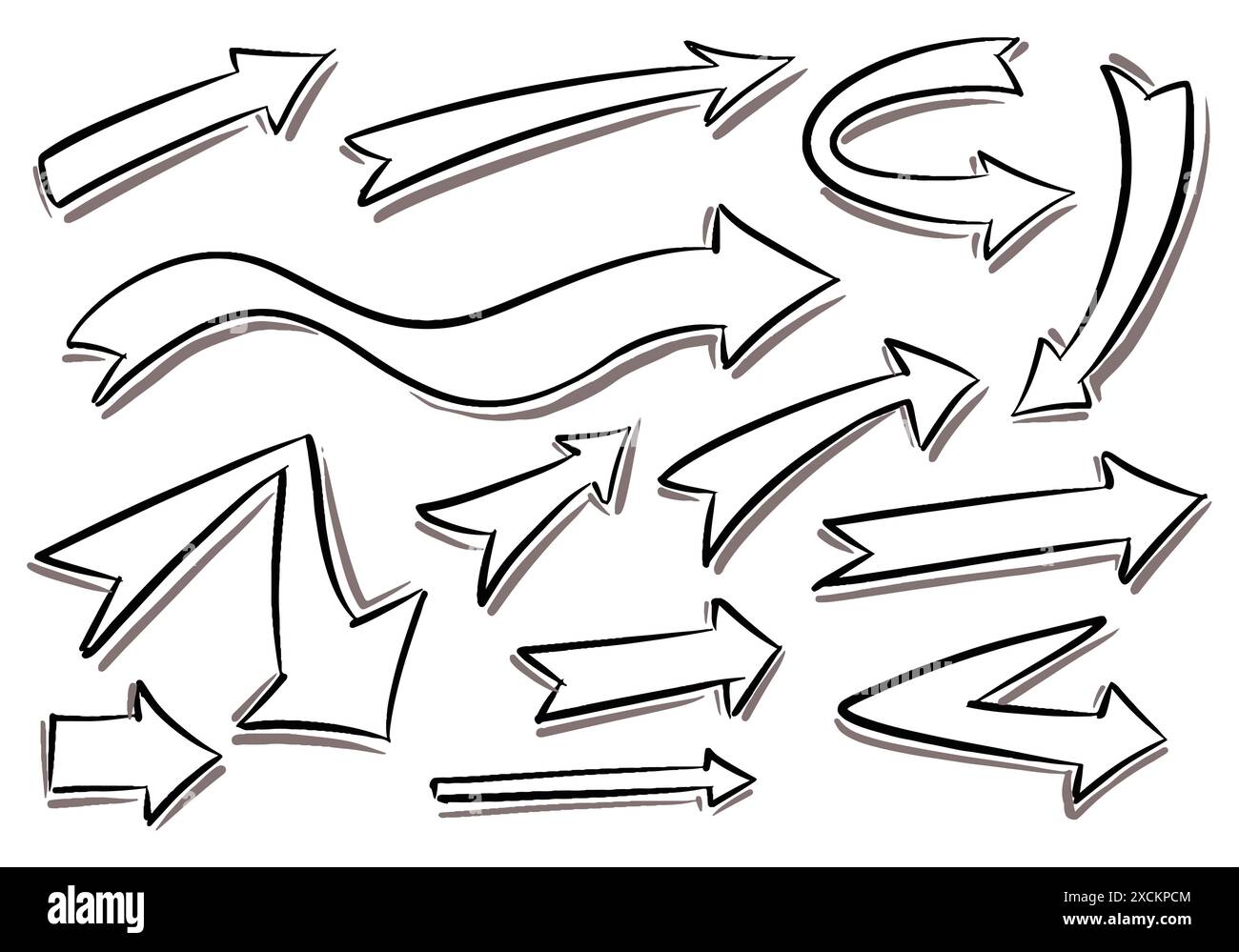 Beautiful hand drawn creative arrow set design Stock Vector Image & Art ...