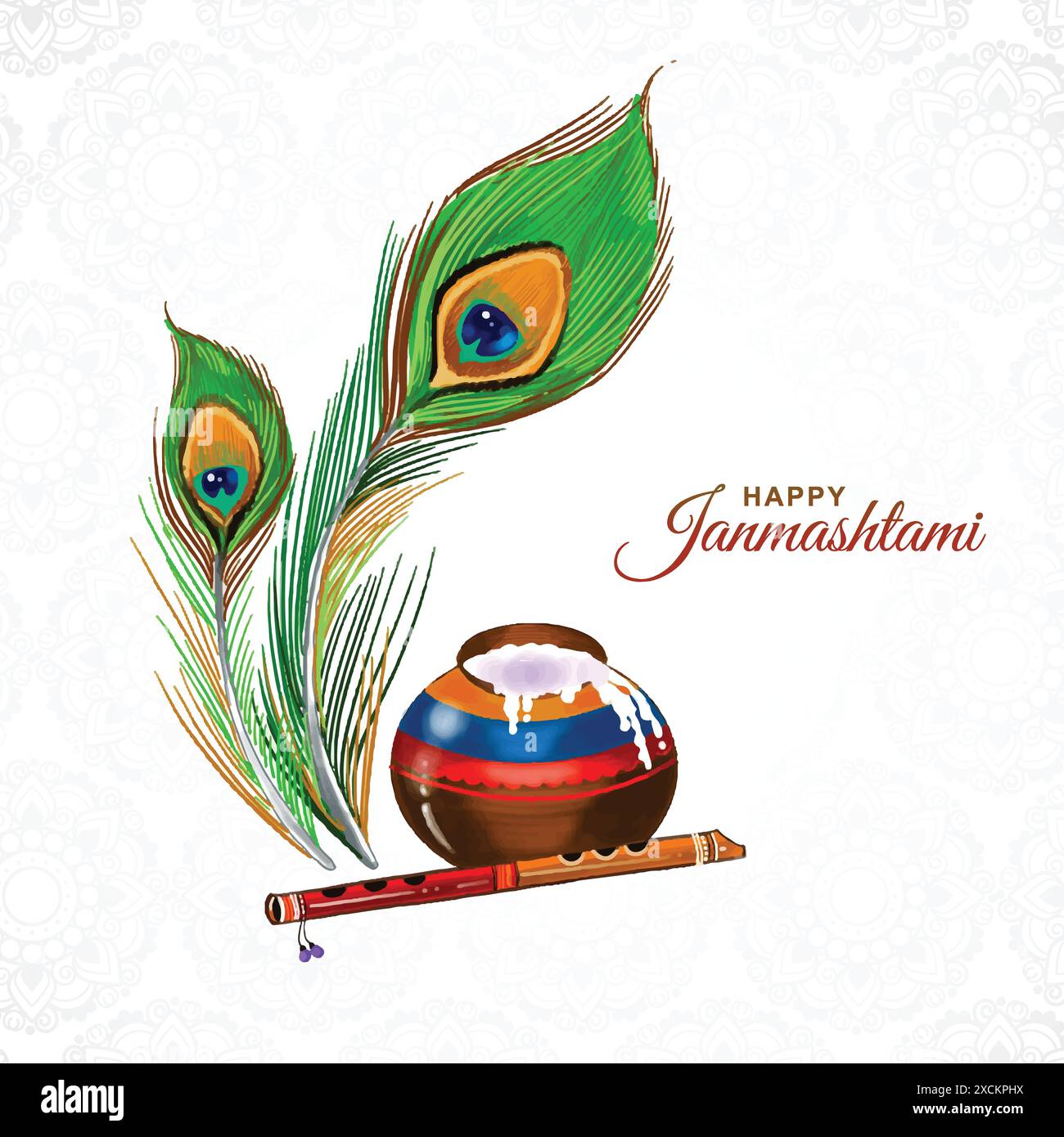 Happy janmashtami vector vectors hi-res stock photography and images ...