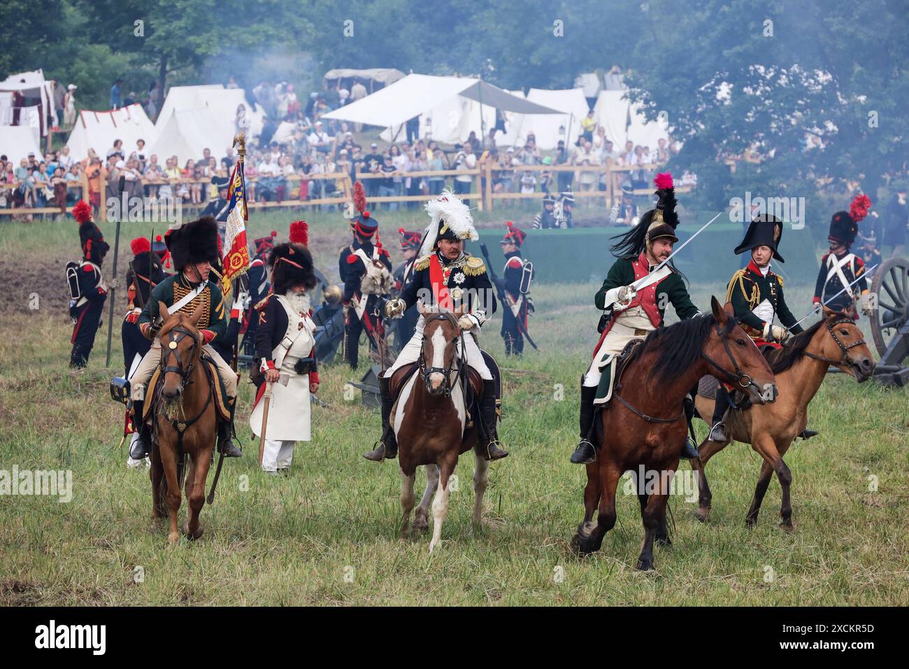 Horse battle of the French army of Napoleon and Russian army during ...