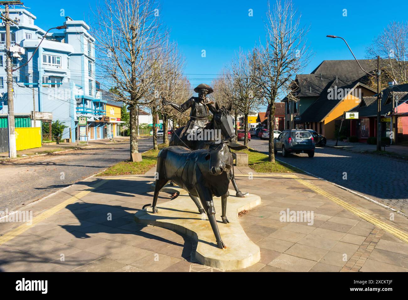 Sao Francisco de Paula, Brazil - June 2nd 2024: Monument to the Laçador ...