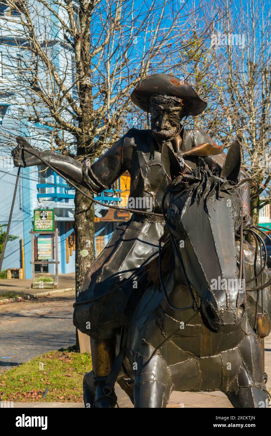 Sao Francisco de Paula, Brazil - June 2nd 2024: Monument to the Laçador ...