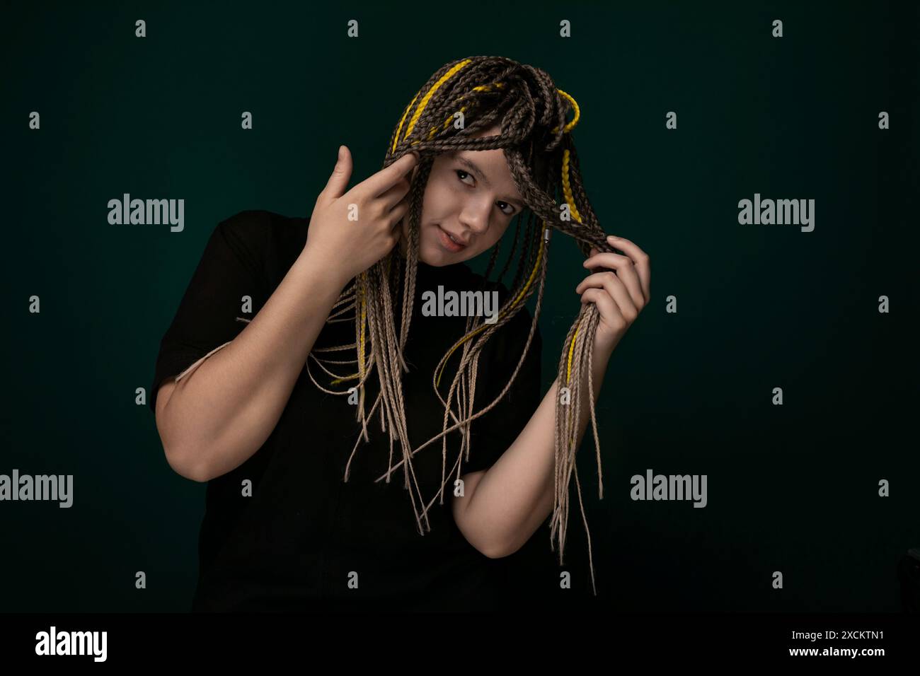 Focused black woman dreadlocks hi-res stock photography and images - Alamy