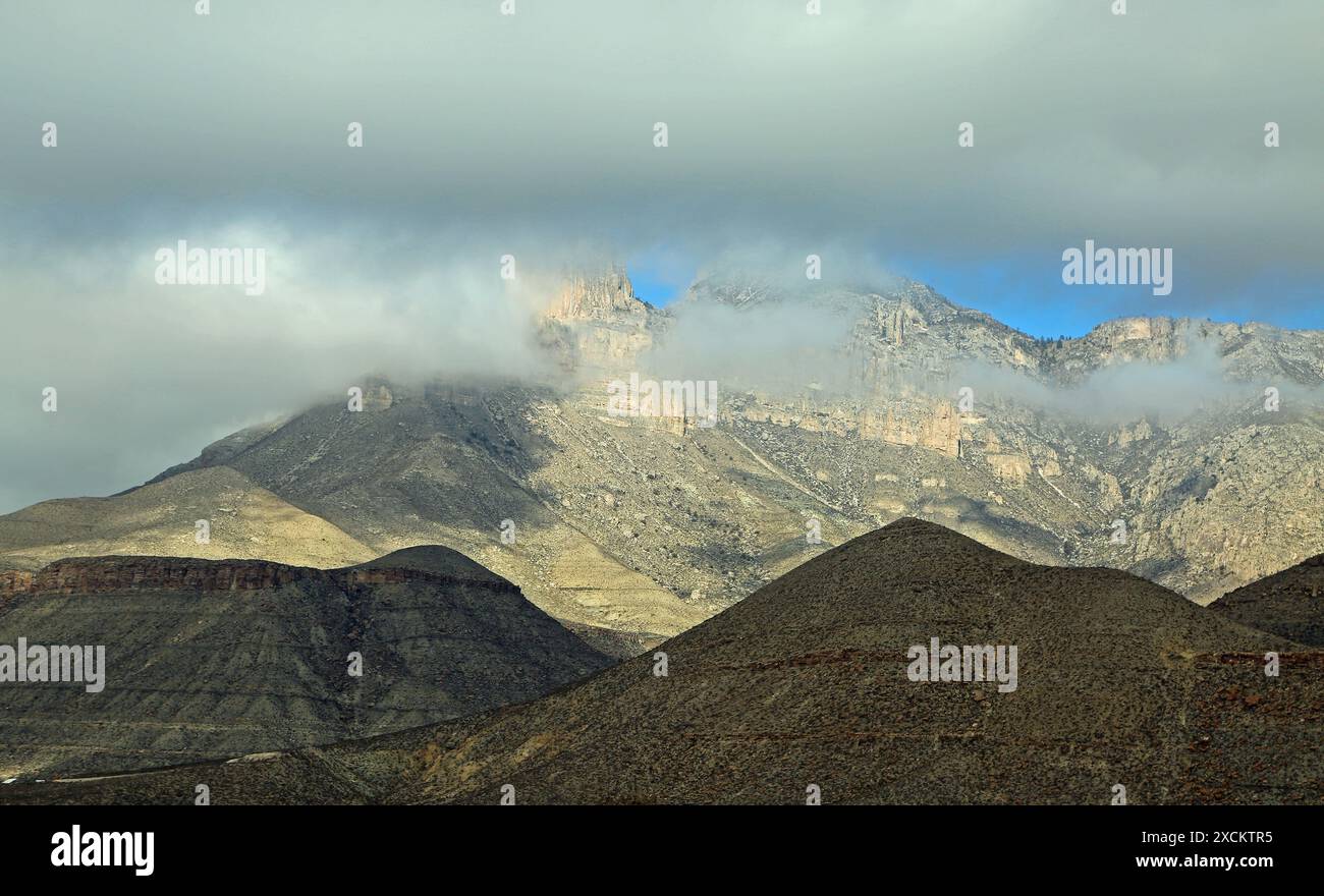 El Capitan range - Guadalupe Mountains National Park, Texas Stock Photo ...