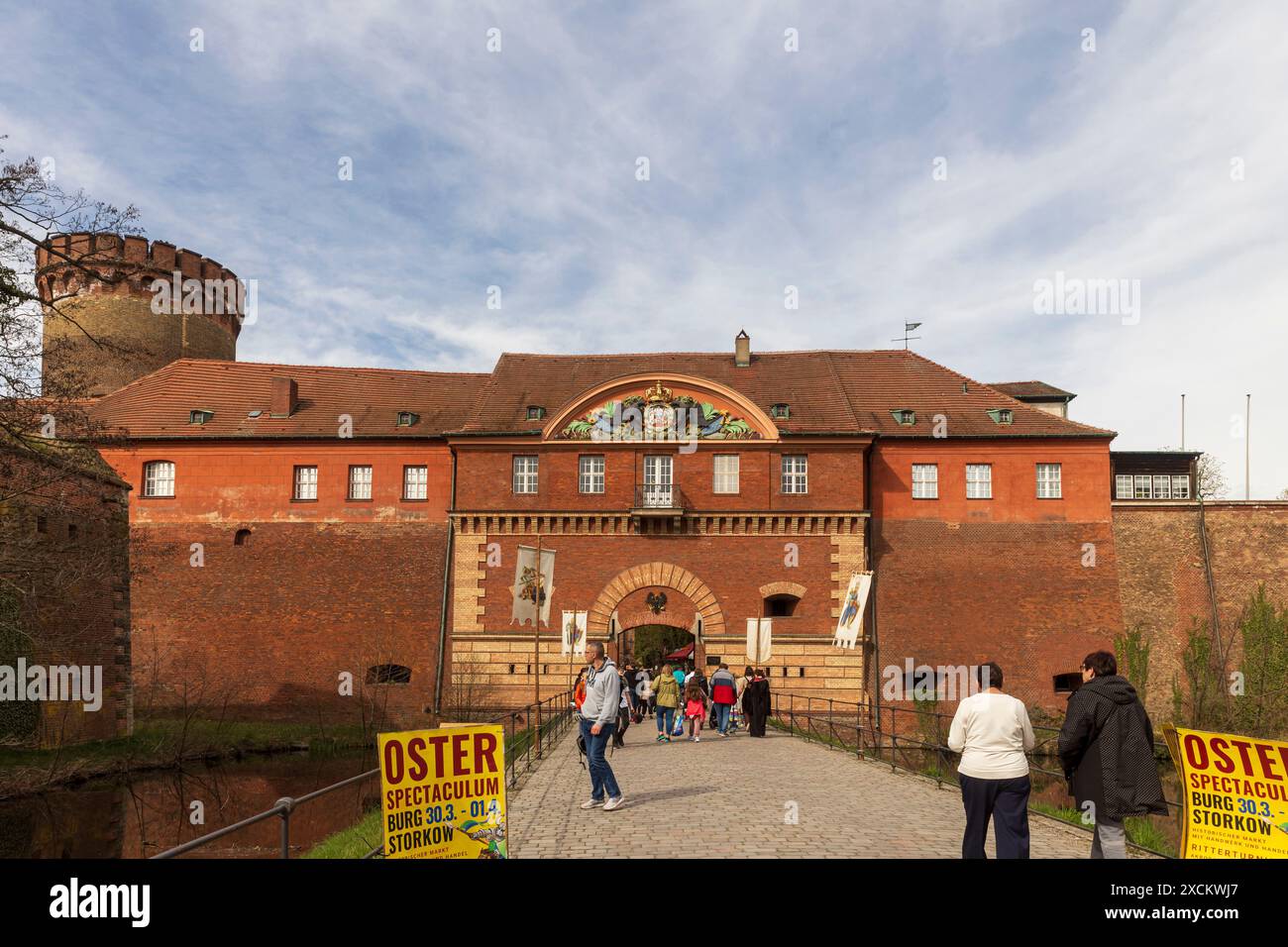 Berlin, Germany - 30 March 2024: Easter spectacle at Storkow Castle ...