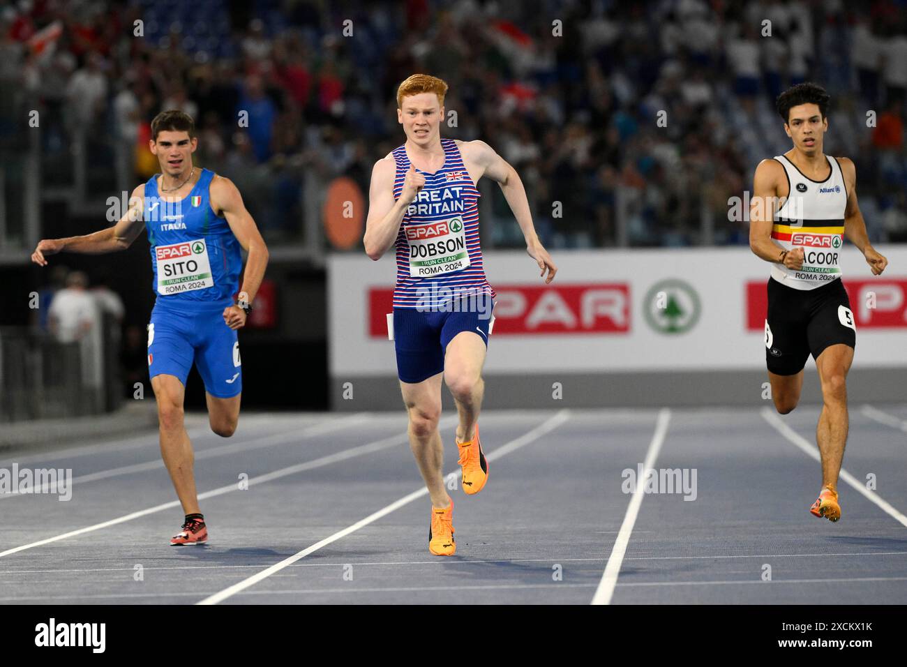 Luca Sito of Italy, Charles Dobson of Great Britain and Jonathan Sacoor ...