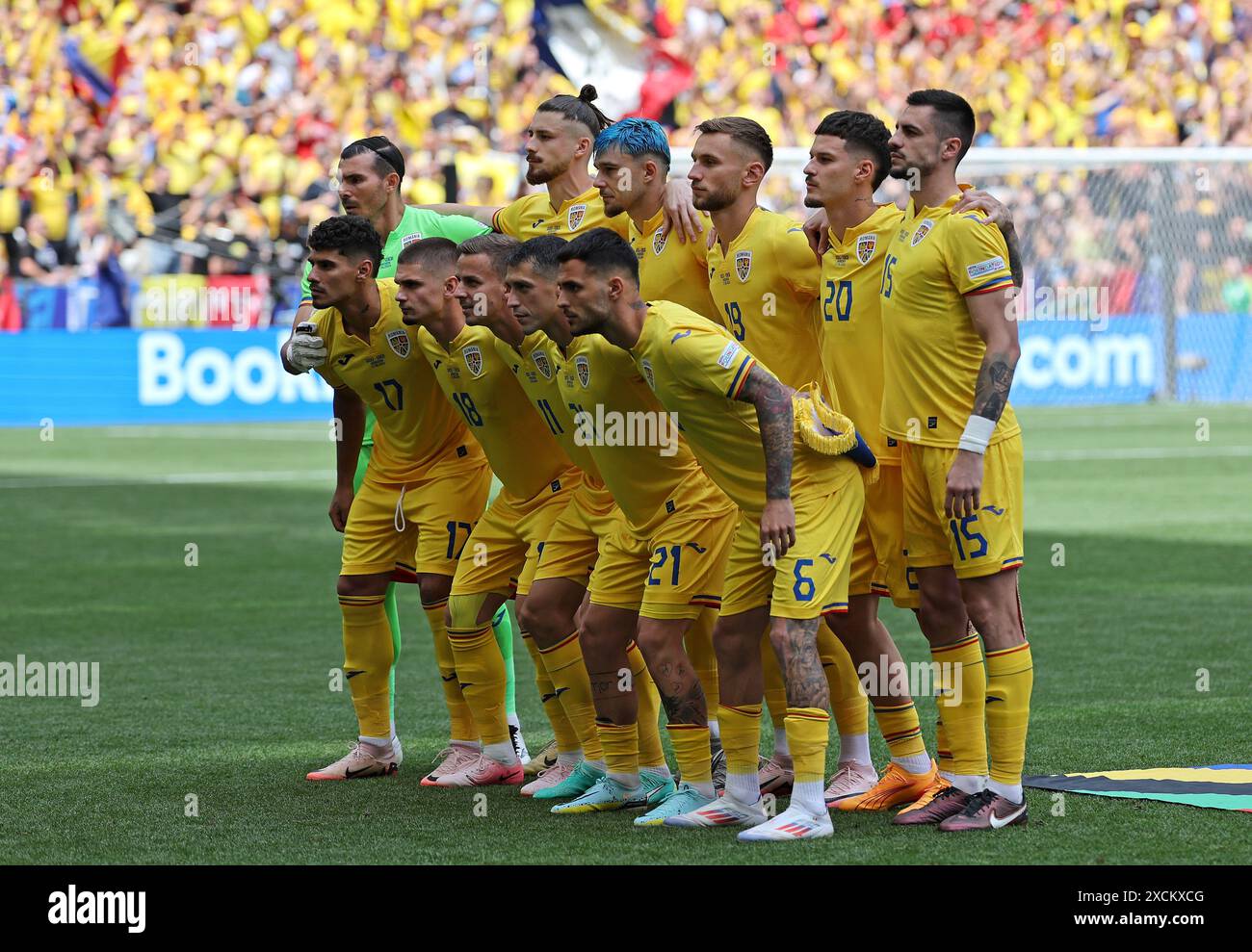Munich, Germany. 17th Jun 2024. Players of Romania National Team pose ...