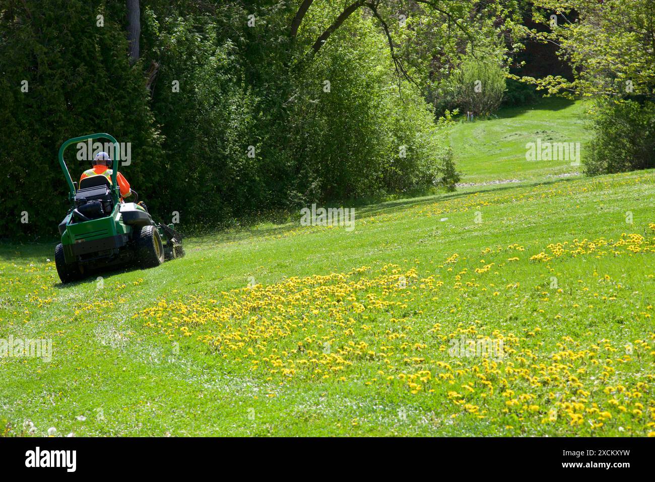 Mowing tractor hi-res stock photography and images - Alamy