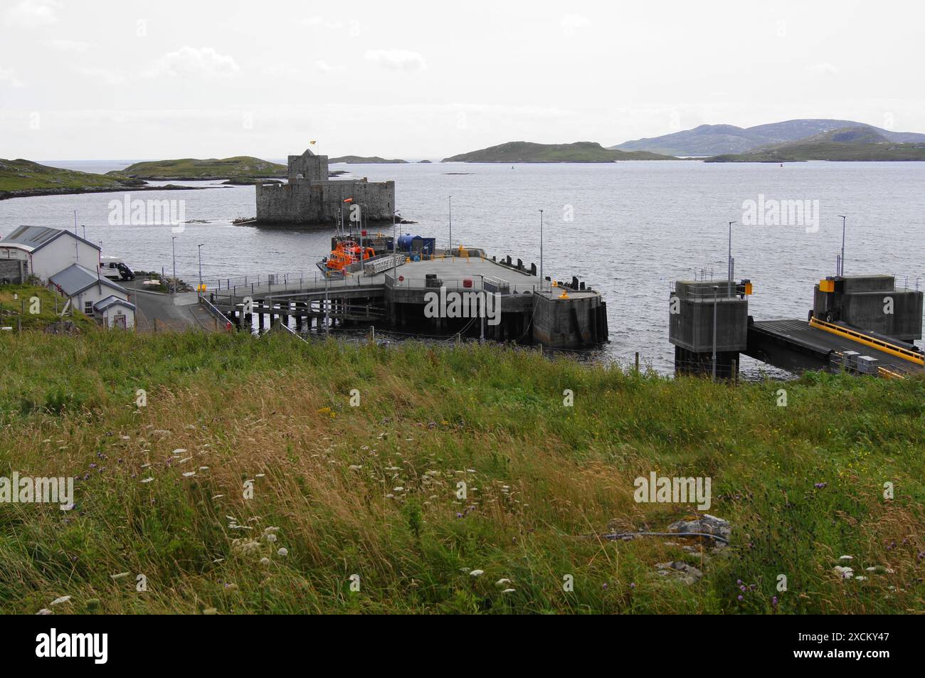 Medieval Kisimul Castle also called Kiessimul Castle located on asmall ...