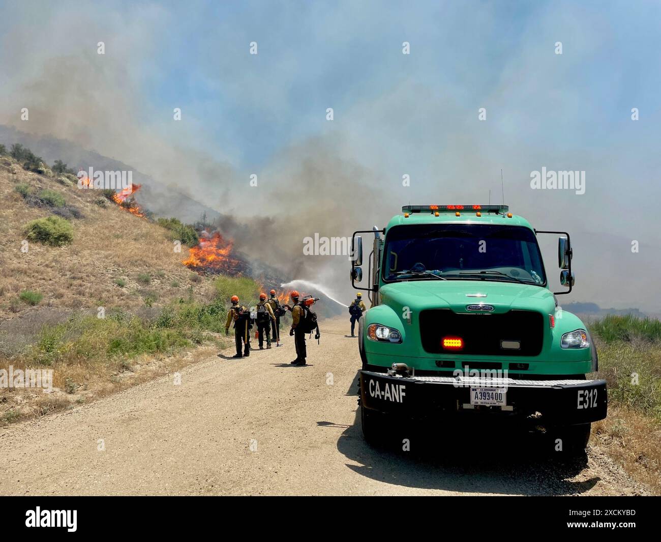 Castaic, California, USA. 17th June, 2024. U.S. Forest Service crews ...