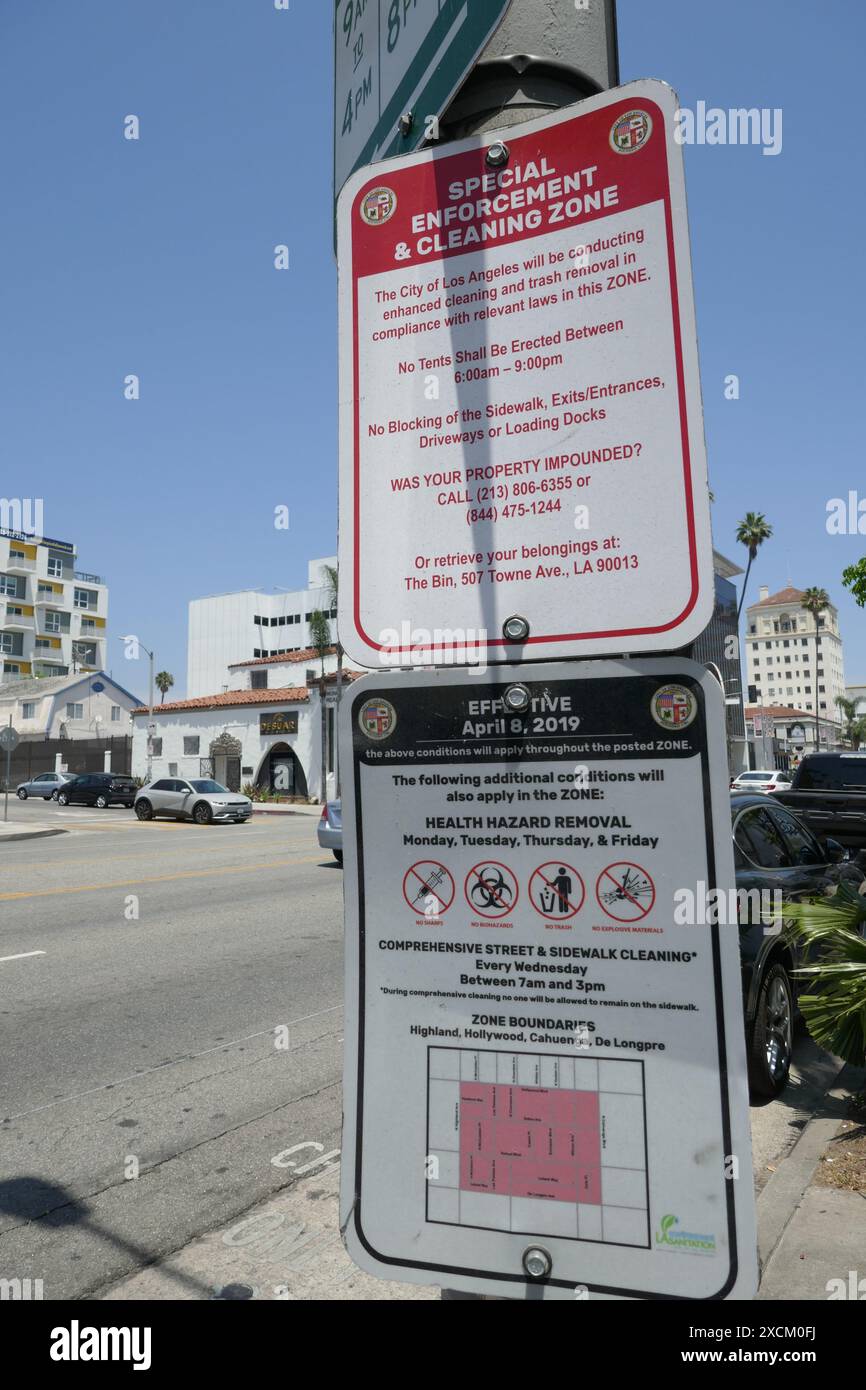 Los Angeles, California, USA 14th June 2024 Special Enforcement Signs ...