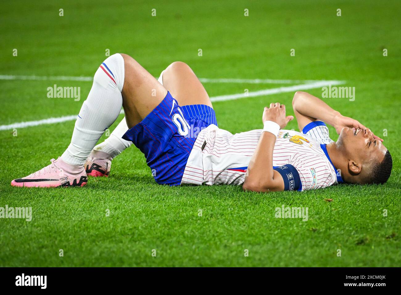 Kylian MBAPPE of France looks injured during the UEFA Euro 2024, Group ...