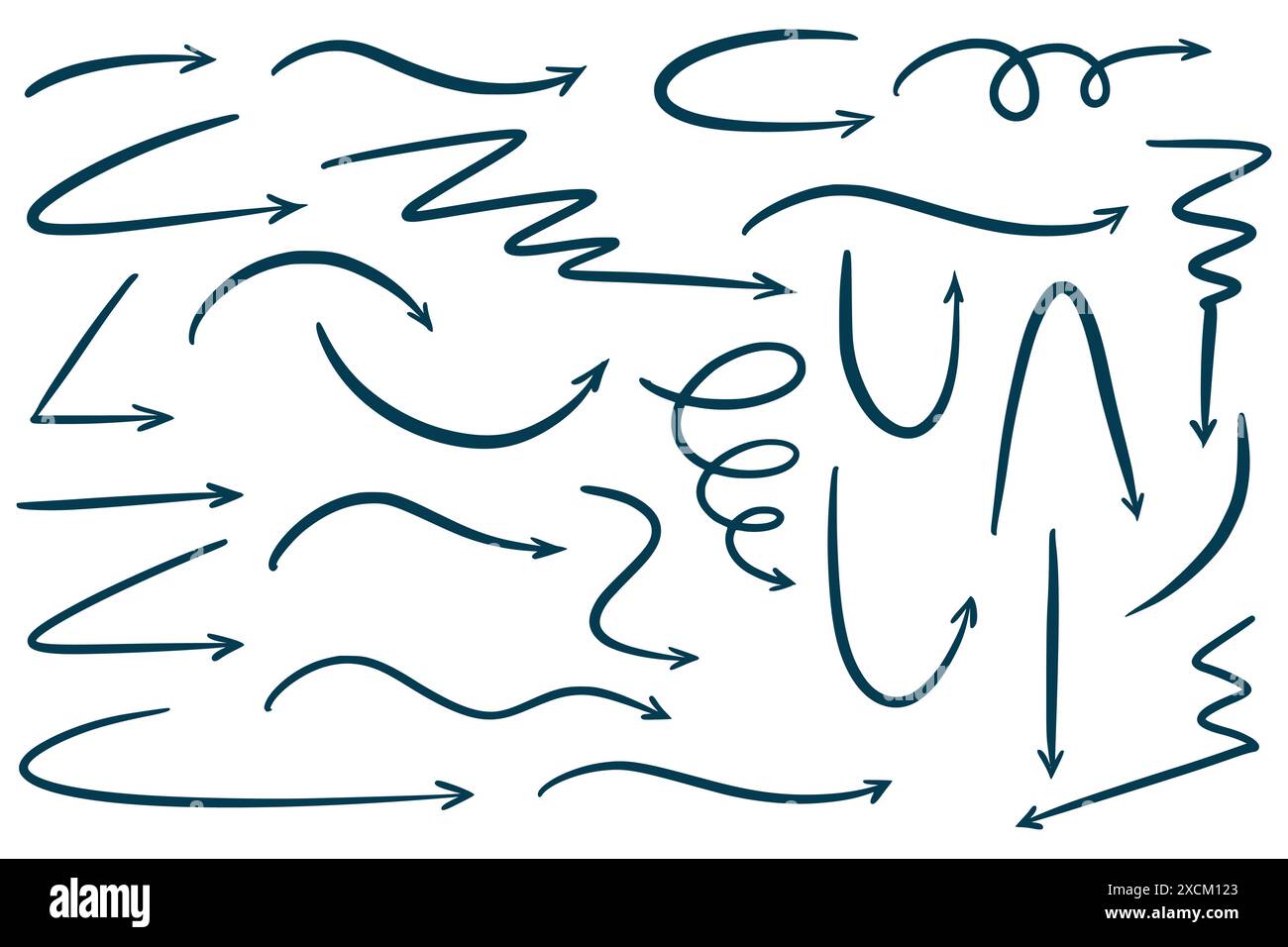 Set hand drawn markers Cut Out Stock Images & Pictures - Alamy