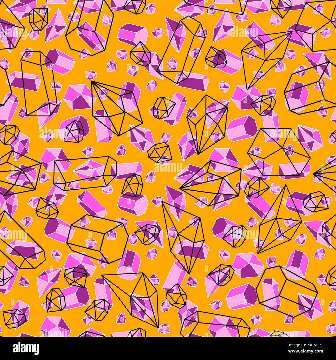 Summer cartoon geometric seamless crystals pattern for fabrics and ...