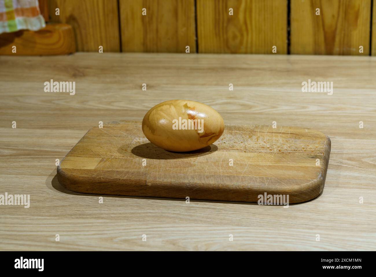 Easter eggs coloured with onion shell Stock Photo - Alamy