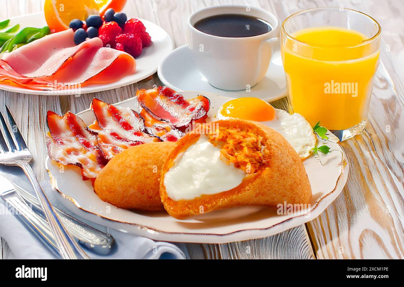 Breakfast with Brazilian snacks, Mixed brazilian snack food Stock Photo ...