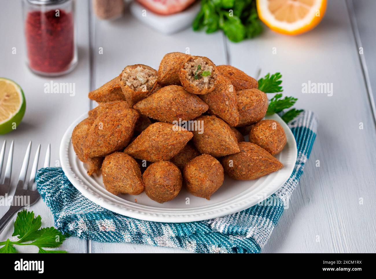 Fried kebab, traditional Arab cuisine, quibe Stock Photo - Alamy