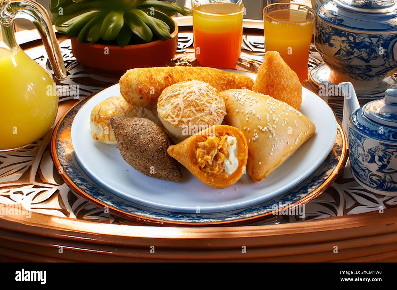 Breakfast with Brazilian snacks, Mixed brazilian snack food Stock Photo ...