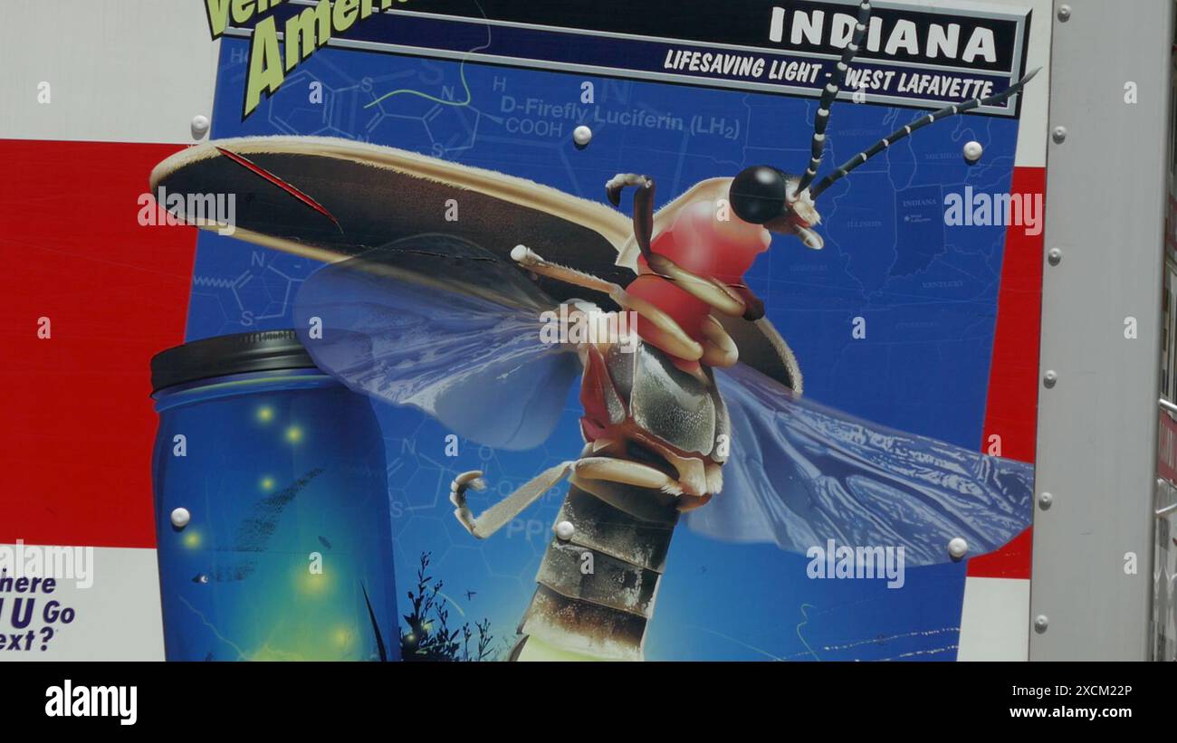 Los Angeles, California, USA 14th June 2024 Fireflies on U-Haul Truck ...