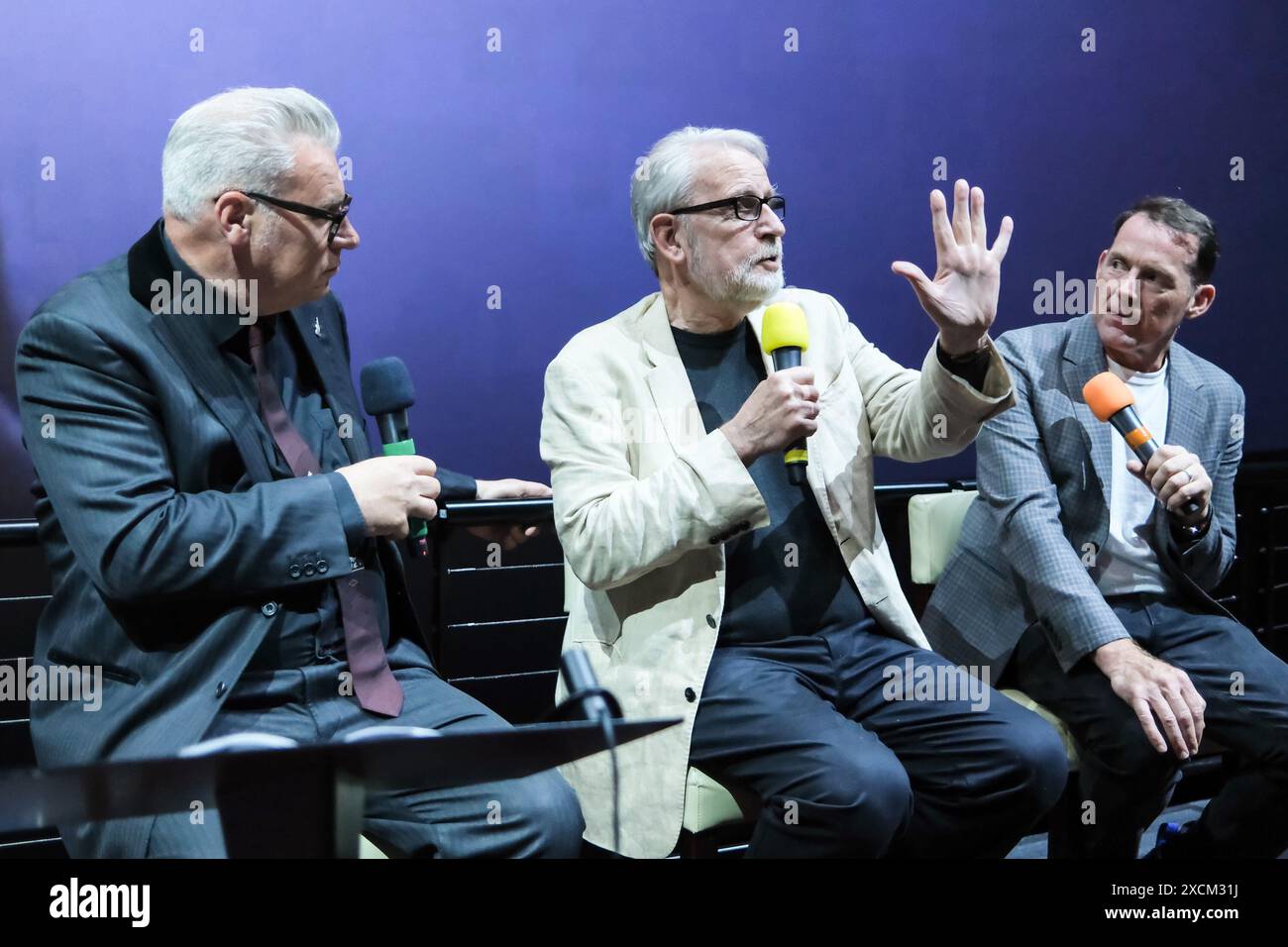 London, UK. 17th June, 2024. Mark Kermode, Walter Murch and Johnnie ...