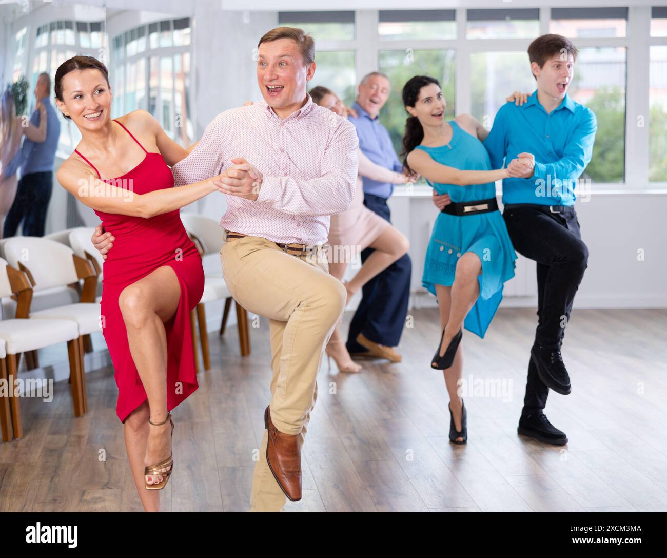 Adult couple dancing Stock Photo - Alamy