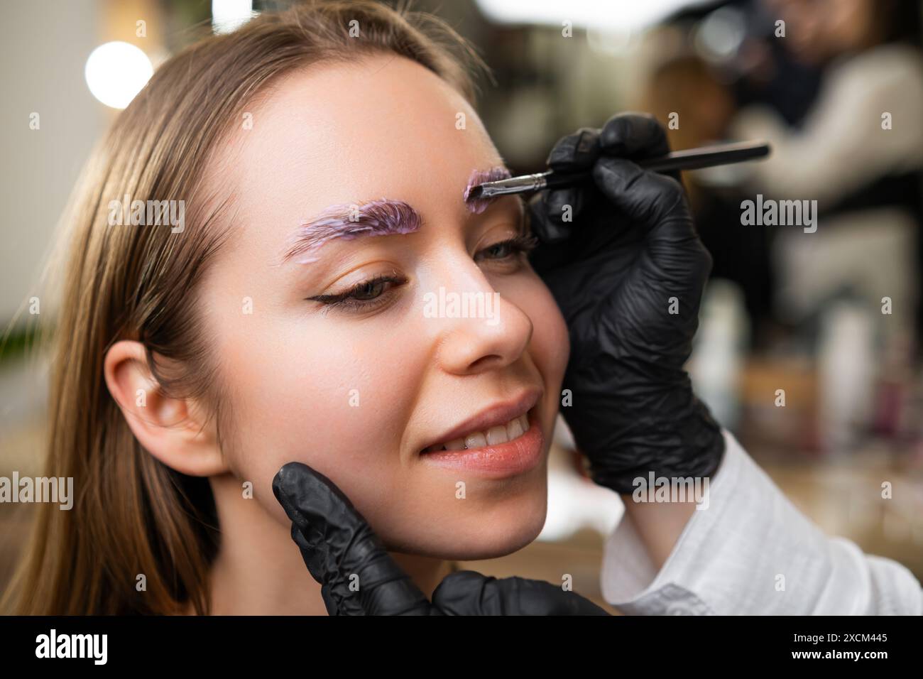 Eyebrow lamination styling hi-res stock photography and images - Alamy