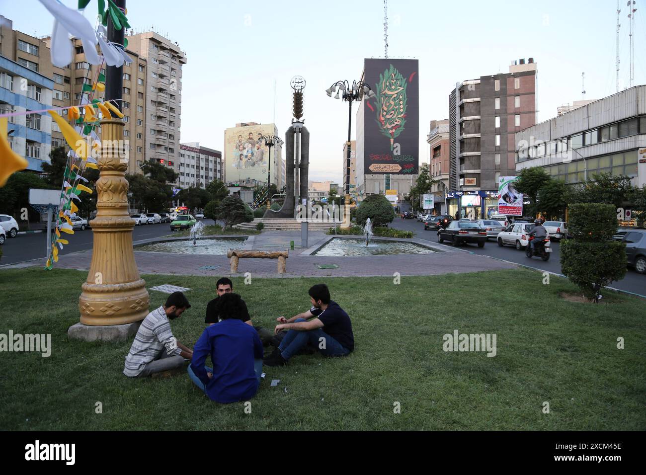 Tehran, Iran. 17th June, 2024. Iranian youth gathering together at ...